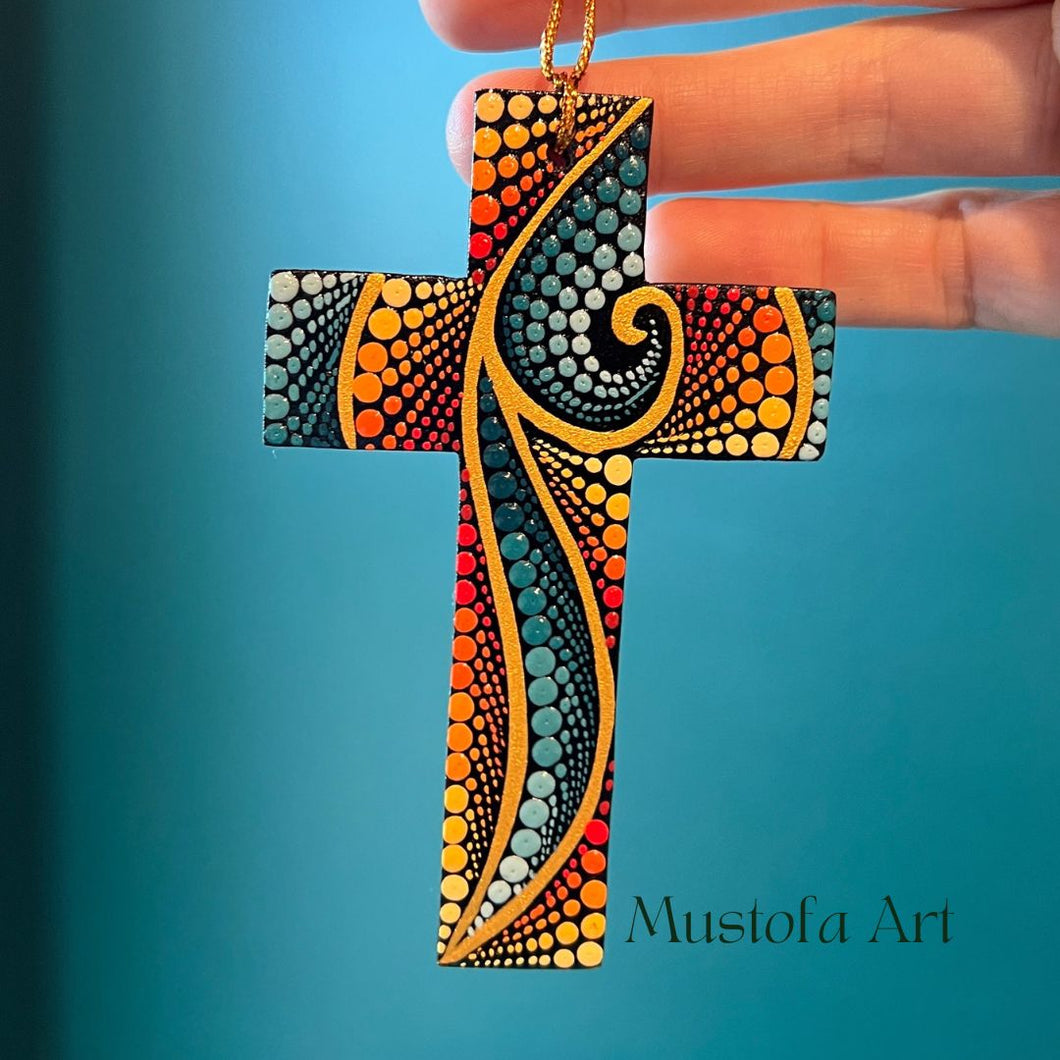 Custom Small Hand Painted Cross Ornament's by Mustofa Art – The Dot ...
