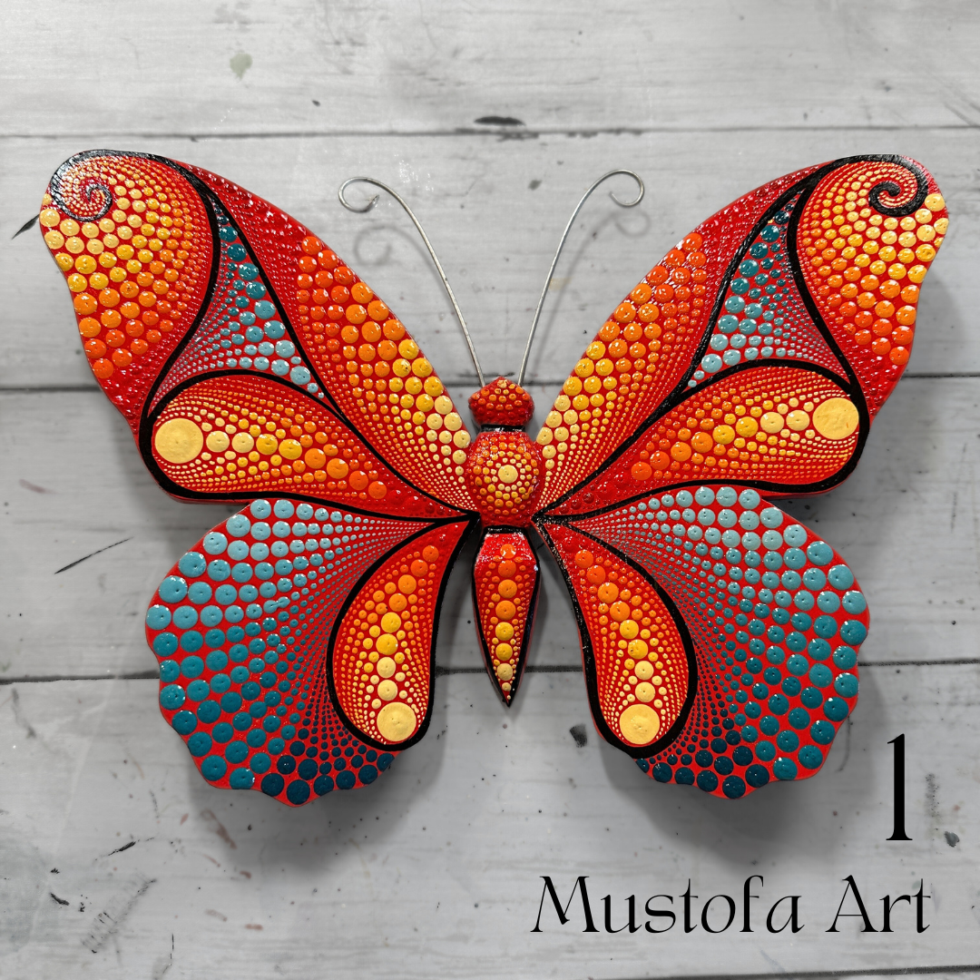 Large Magical Butterfly Hand carved and Dot Painted by Mustofa Art ...