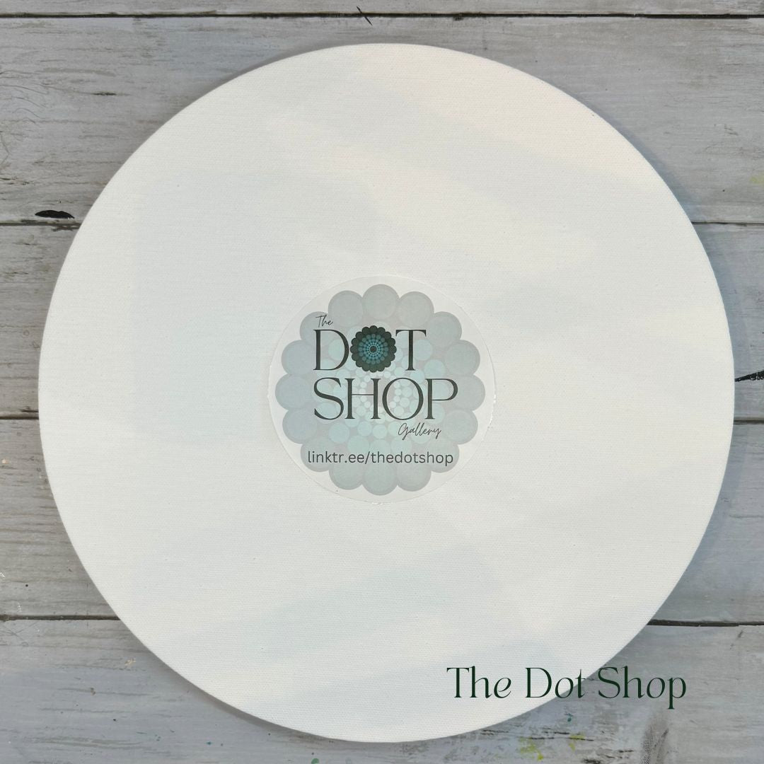 Round Canvas 12" White – The Dot Shop Gallery