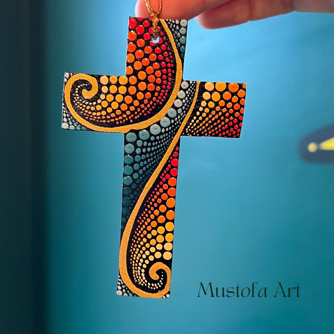 Custom Small Hand Painted Cross Ornament's by Mustofa Art – The Dot ...