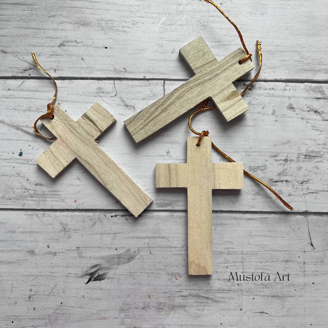 Small Unpainted Handmade Wooden Crosses by Mustofa Art – The Dot Shop ...