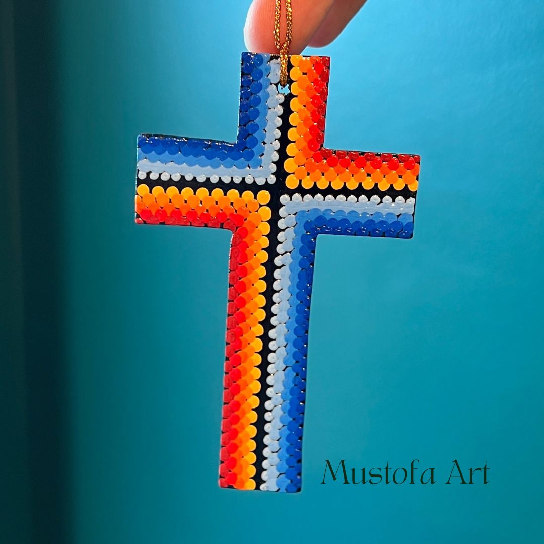 Custom Small Hand Painted Cross Ornament's by Mustofa Art – The Dot ...