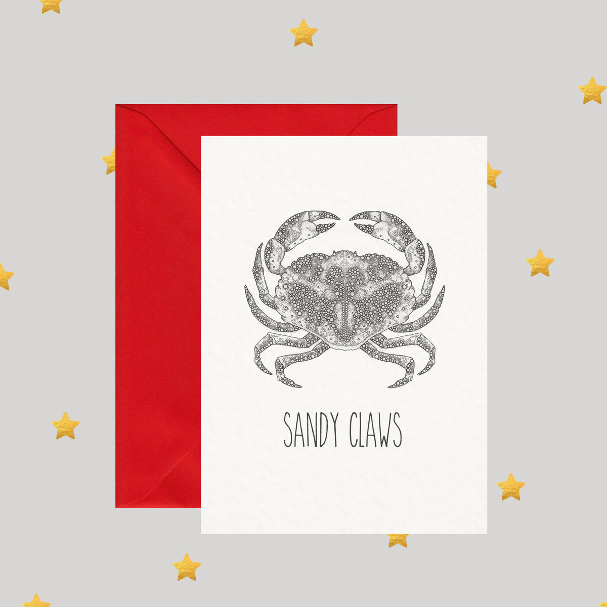 Sandy Claws - Pun Greeting Card – The Dot Shop Gallery