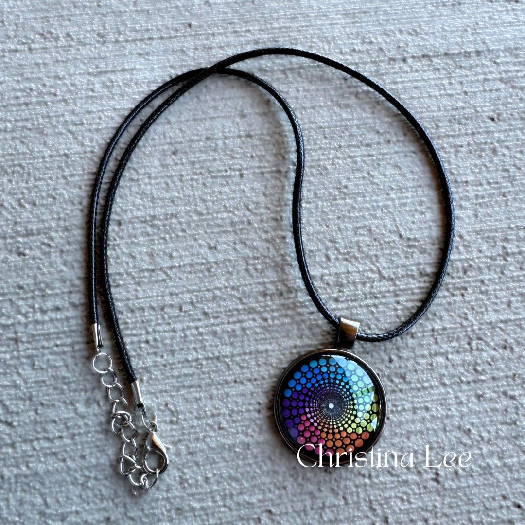 Autism Spectrum Pendant Necklace – Black Thumb + Dot Shop