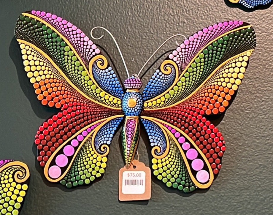 Large Magical Butterfly Hand carved and Dot Painted by Mustofa Art ...