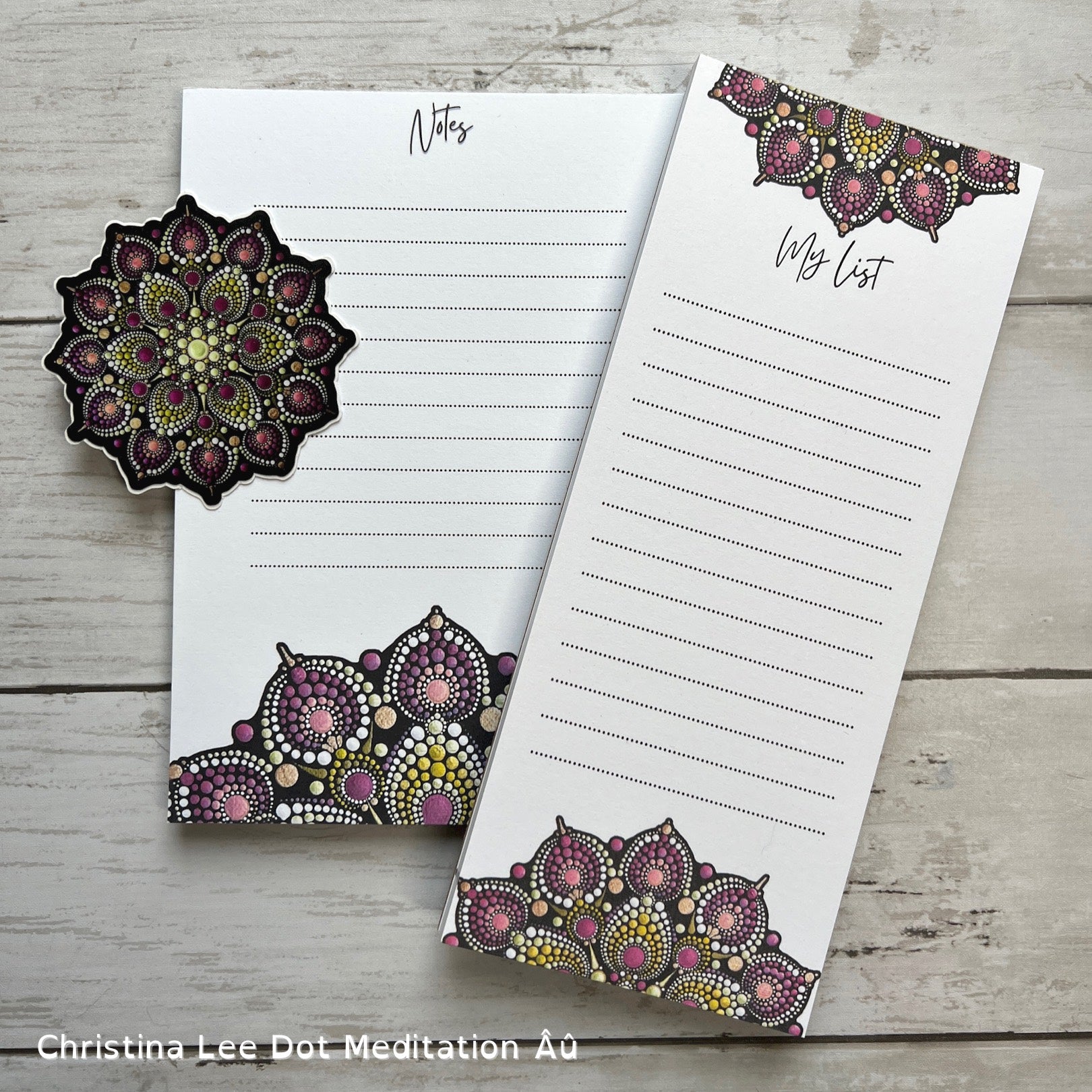 Notes and My List Pads Bundle The Heart of an Autistic Design – Black ...