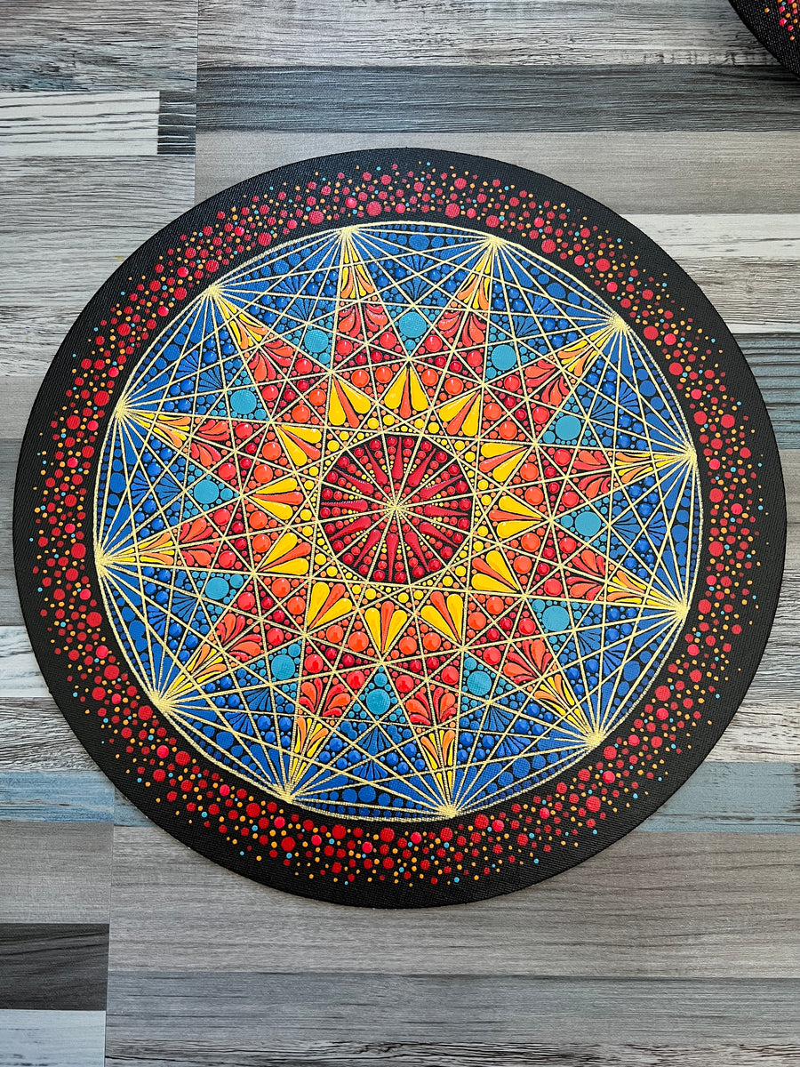 Karma #1. - 12" Painted on Canvas Panel – Black Thumb + Dot Shop